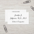 Elegant and Customizable Editor Business Card | Zazzle