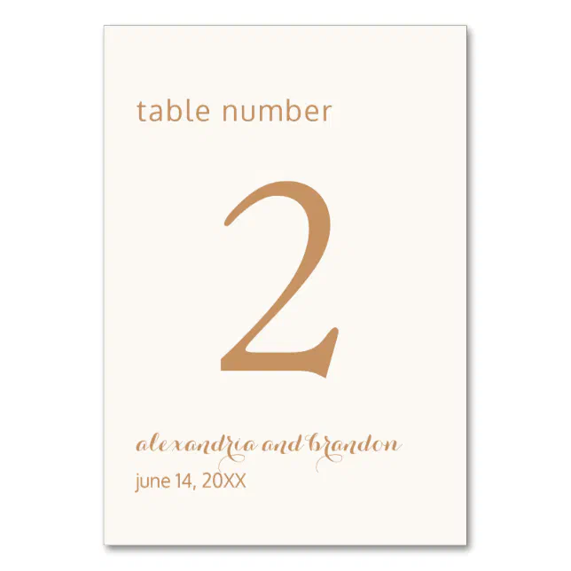 Elegant and Fresh Table Number Cards | Zazzle