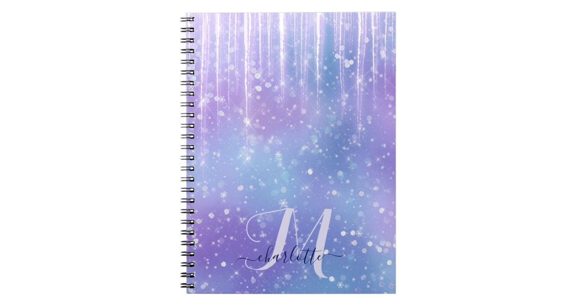 Elegant and Glitzy Purple Sparkle Notebook | Zazzle
