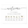 Elegant and Minimal Wedding Order of Events Sign | Zazzle