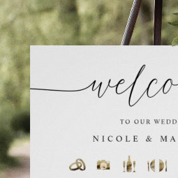 Elegant and Minimal Wedding Order of Events Sign | Zazzle