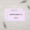 Elegant and Minimalist Solicitor Business Card | Zazzle