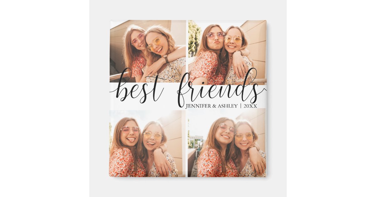 elegant and modern best friends magnet | Zazzle