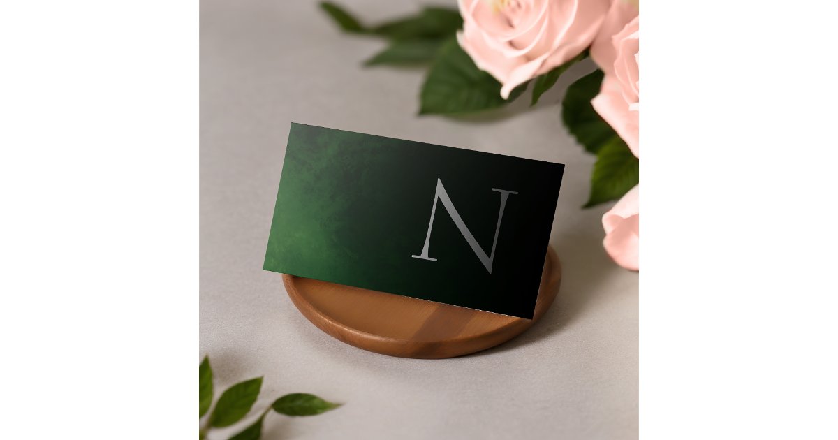 Elegant and Modern ( Green ) 2 Business Card | Zazzle