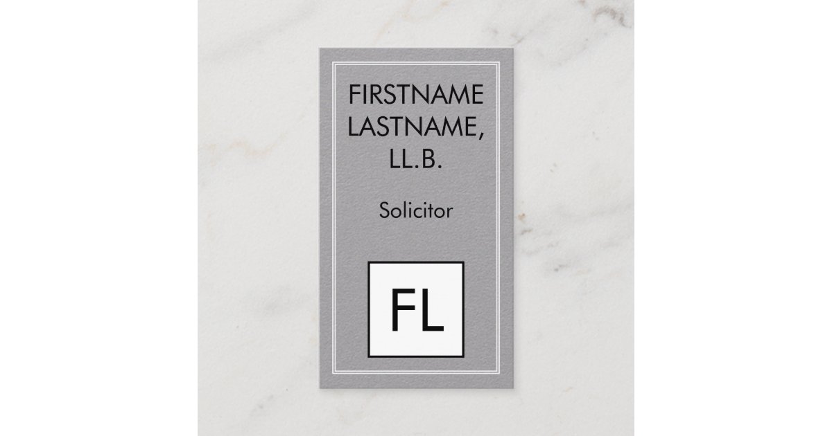 Elegant and Respectable Solicitor Business Card | Zazzle
