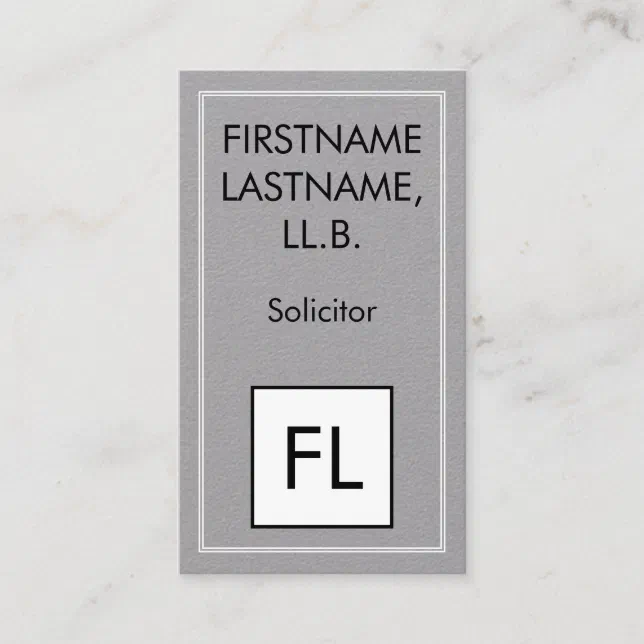 Elegant and Respectable Solicitor Business Card | Zazzle