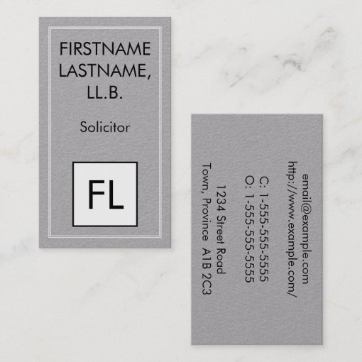 Elegant and Respectable Solicitor Business Card | Zazzle