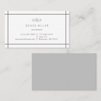 Elegant and simple classic frame business card | Zazzle