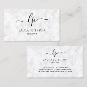 Elegant and simple handwritten script calligraphy business card | Zazzle