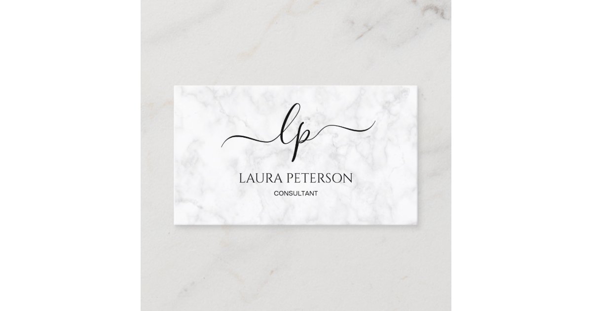 Elegant and simple handwritten script calligraphy business card | Zazzle