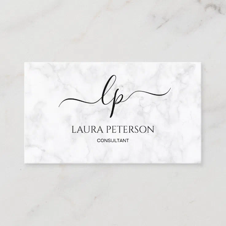 Elegant and simple handwritten script calligraphy business card | Zazzle