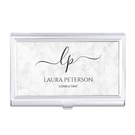 Elegant and simple handwritten script calligraphy business card case ...