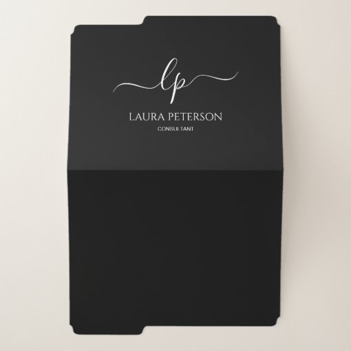 Elegant and simple handwritten script calligraphy file folder | Zazzle