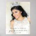 Elegant and Simple Quinceañera Welcome Photo Sign | Zazzle