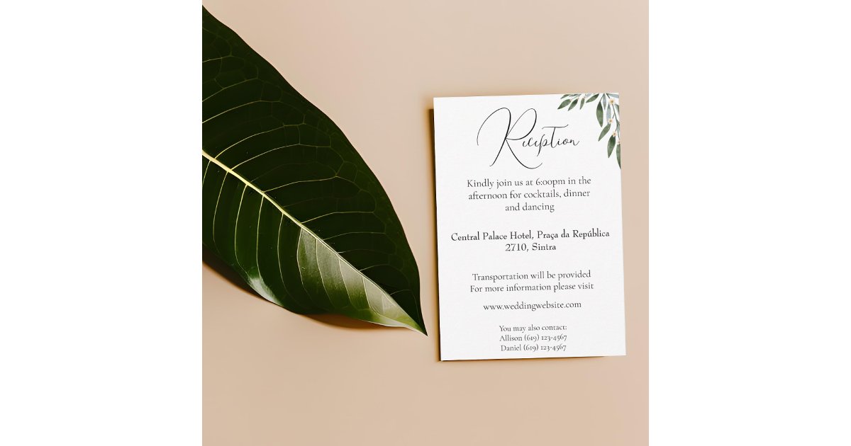 Elegant and Simple Wedding Reception Invitation | Zazzle