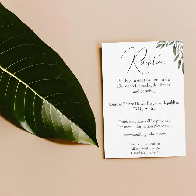 Elegant and Simple Wedding Reception Invitation | Zazzle