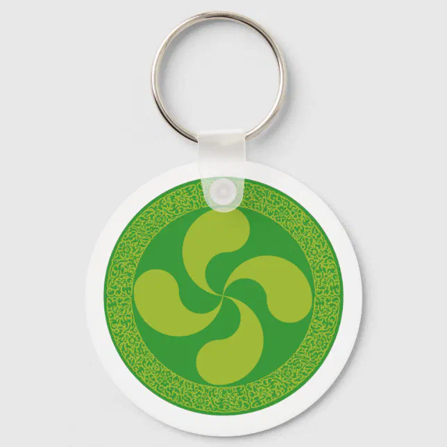Elegant and stylish Basque cross: Lauburu, Keychain | Zazzle