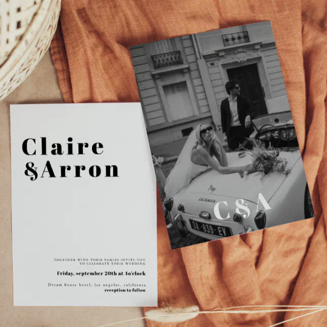 Elegant and Trendy Wedding Invitation | Zazzle
