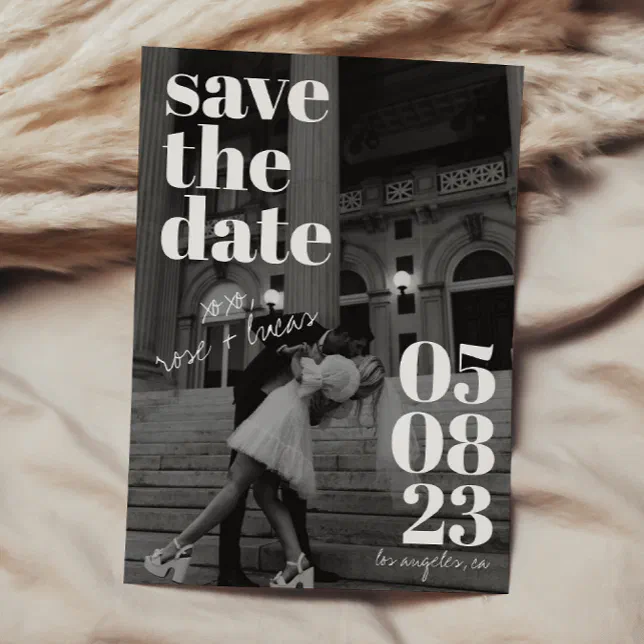 Elegant and Trendy Wedding Save the date Invitation | Zazzle