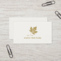 Elegant Antique Gold Maple Leaf Logo. Business Card | Zazzle