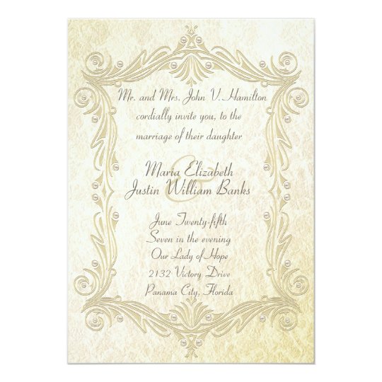 Elegant Antique Inspired Wedding Invitation | Zazzle.com