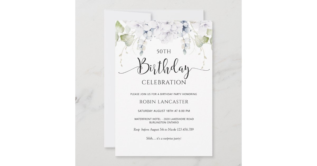 Elegant Any Number Birthday Invitation | Zazzle