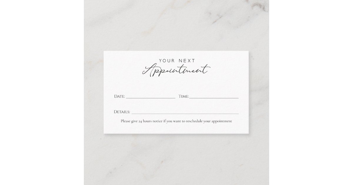 elegant appointment card | Zazzle