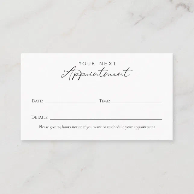 elegant appointment card | Zazzle