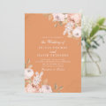 Elegant Apricot Peony Wedding Invitation | Zazzle