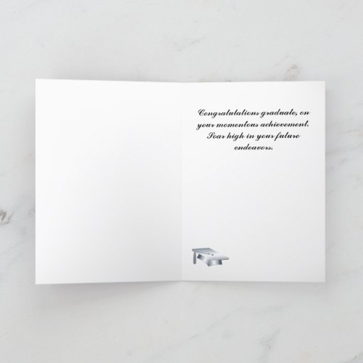 Elegant Aqua and Silver Graduation Card | Zazzle