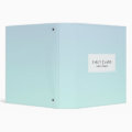 Elegant Aqua Blue and Mint Green Modern Gradient 3 Ring Binder | Zazzle
