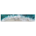 Elegant Aqua Blue Green Beach Signature Script Desk Name Plate | Zazzle