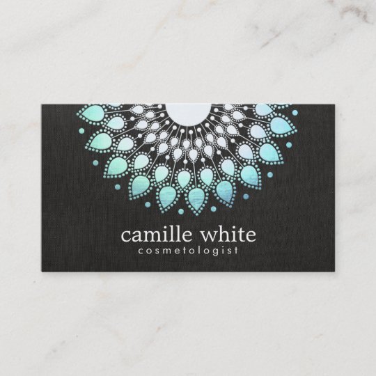 Elegant Aqua Blue Lotus FLower Natural Beauty Business Card | Zazzle.com