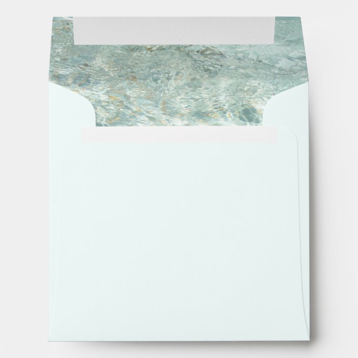 Elegant Aqua Water Envelope | Zazzle.com