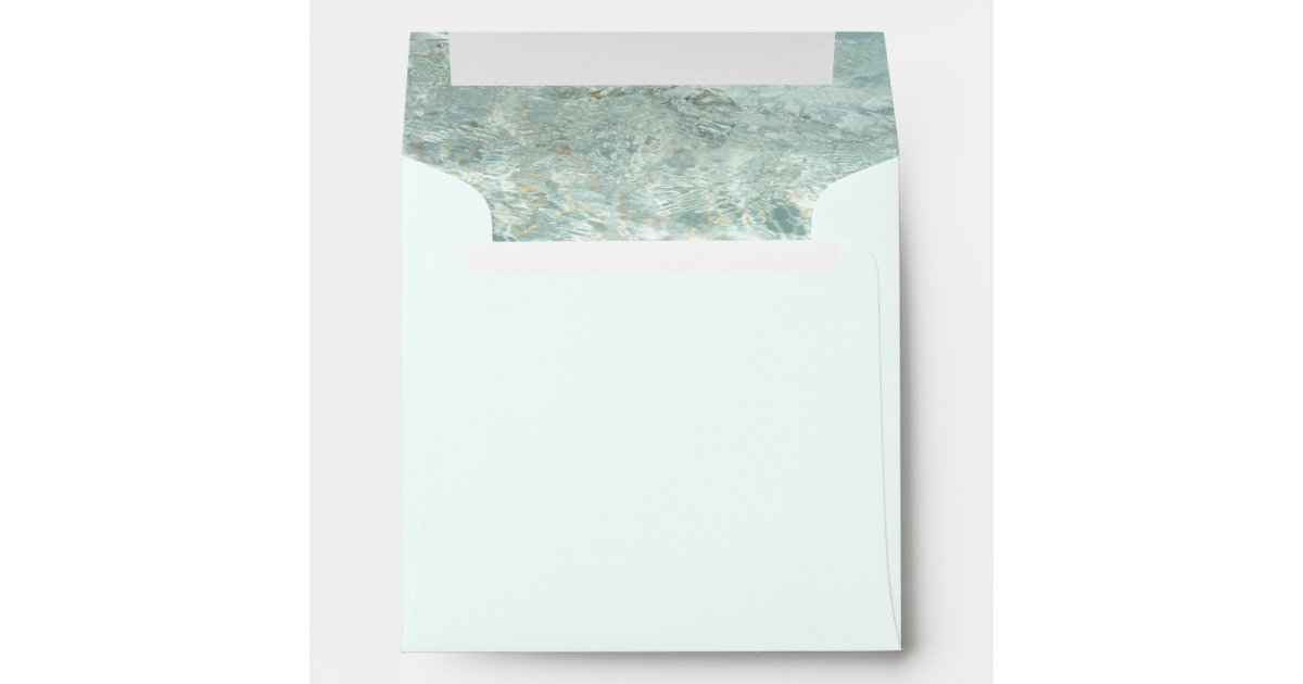 Elegant Aqua Water Envelope | Zazzle