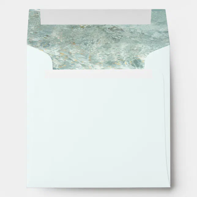 Elegant Aqua Water Envelope | Zazzle