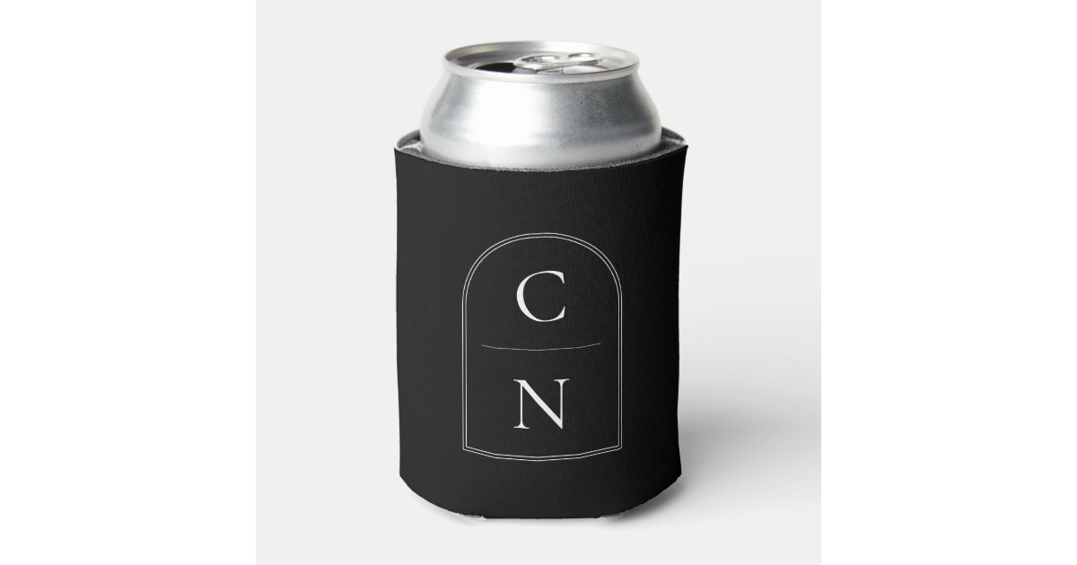 Elegant Arch Monogram Wedding Favors Can Cooler | Zazzle