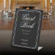 Elegant Art Deco Black And White Guest Book Pedestal Sign | Zazzle