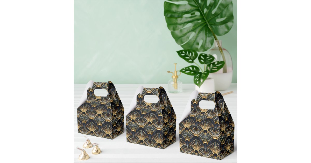 Elegant art deco tiled pattern favor boxes | Zazzle