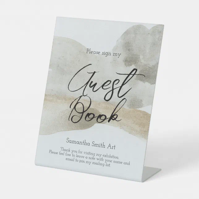 Elegant Art Exhibition Show Guest Book Sign | Zazzle