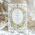 Elegant Art Nouveau Spring Floral Gold Wedding Invitation | Zazzle