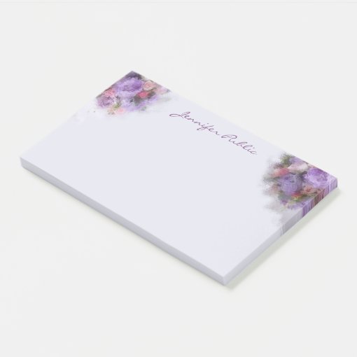 Elegant Art Template Oil Color Flowers Handwritten Post-it Notes | Zazzle