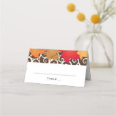 Elegant Autumn Leaves Fall Wedding Place Card | Zazzle