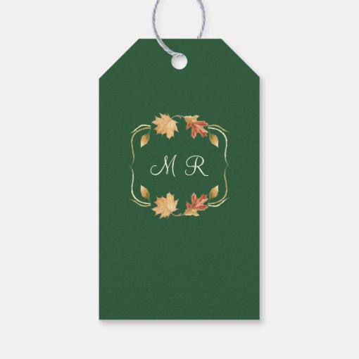 Elegant Autumn Leaves Gift Tags | Zazzle