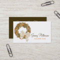 Elegant Autumn Season Wreath Business Card 2 | Zazzle