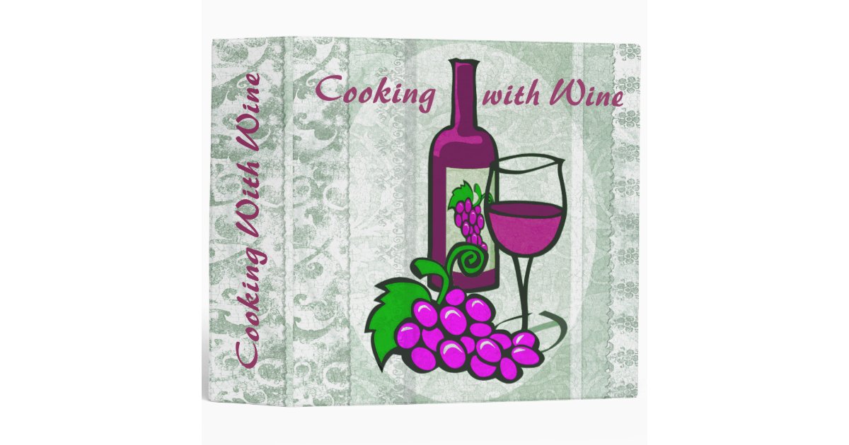 Elegant Avery Wine Recipe Binder | Zazzle