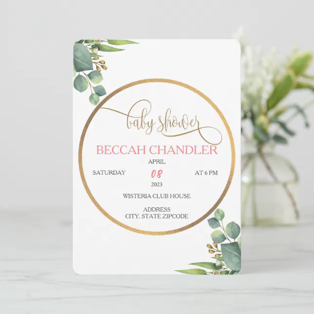 Elegant Baby Shower Invitation | Zazzle