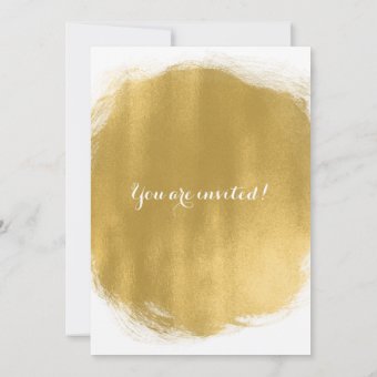 Elegant Bachelorette Party Gold Paint Look Invitation | Zazzle