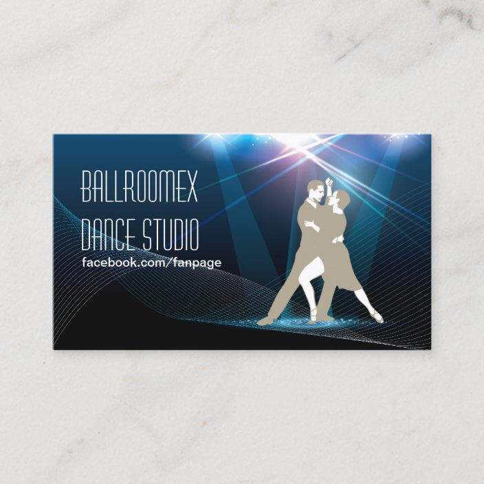 Elegant Ballroom Dance Studio Business Card | Zazzle.com