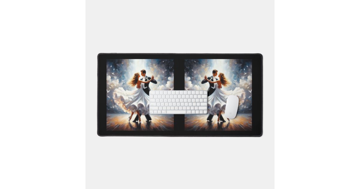 Elegant Ballroom Dancing Couple Desk Mat | Zazzle
